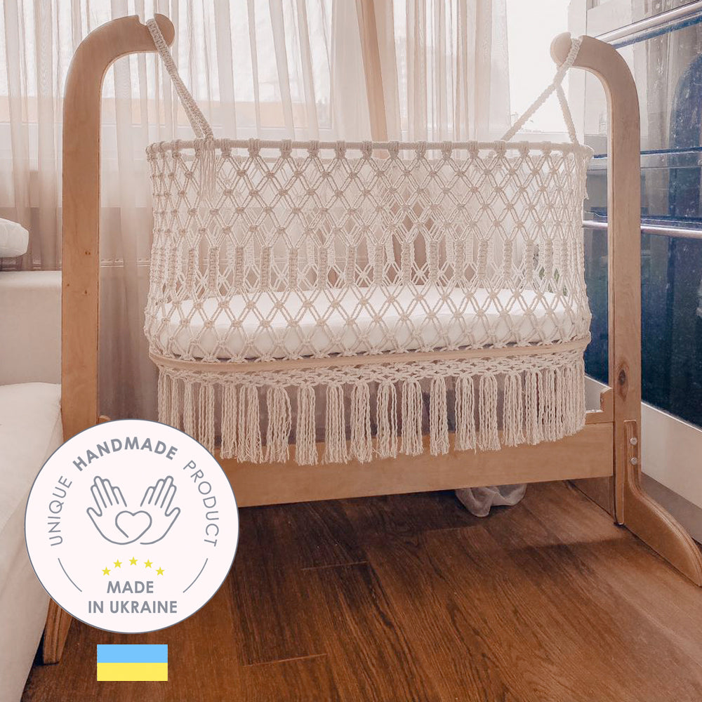 Crib Bedding, Baby Moses Basket, Baby Bedding, Macrame Nursery Décor ...